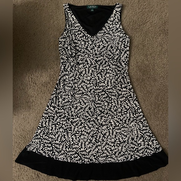 Ralph Lauren | Dresses | Ralph Lauren Size 4 Sleeveless Leaf Patterned ...